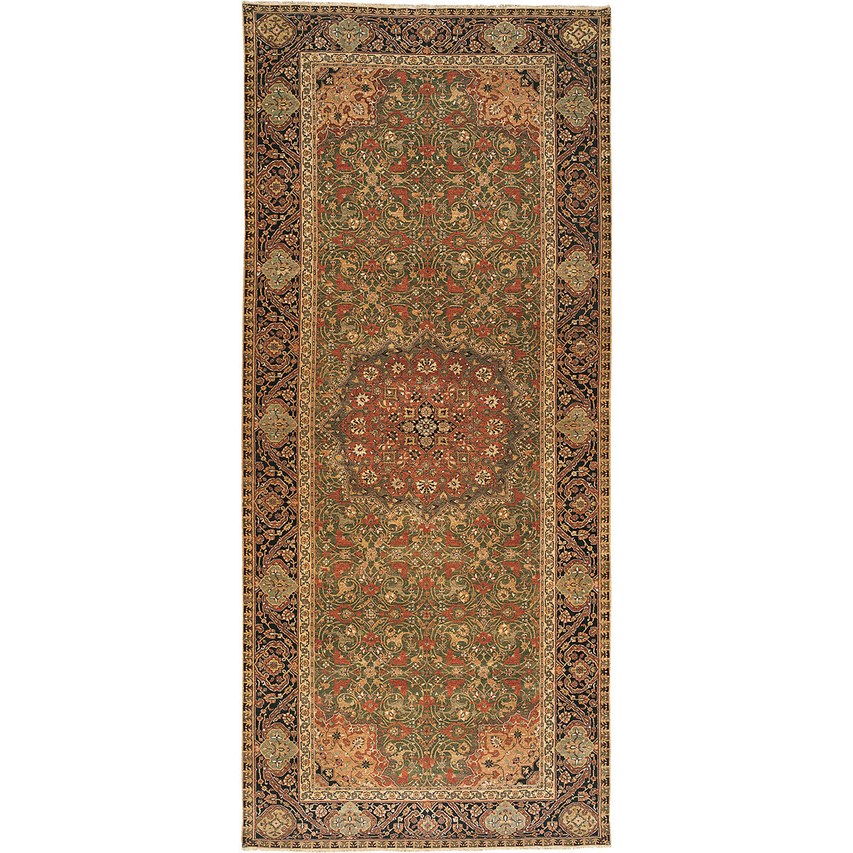 Bokara Rug Co., Inc. Hand-Knotted Runner 7'5" x 16'11" Wool Area Rug in ...