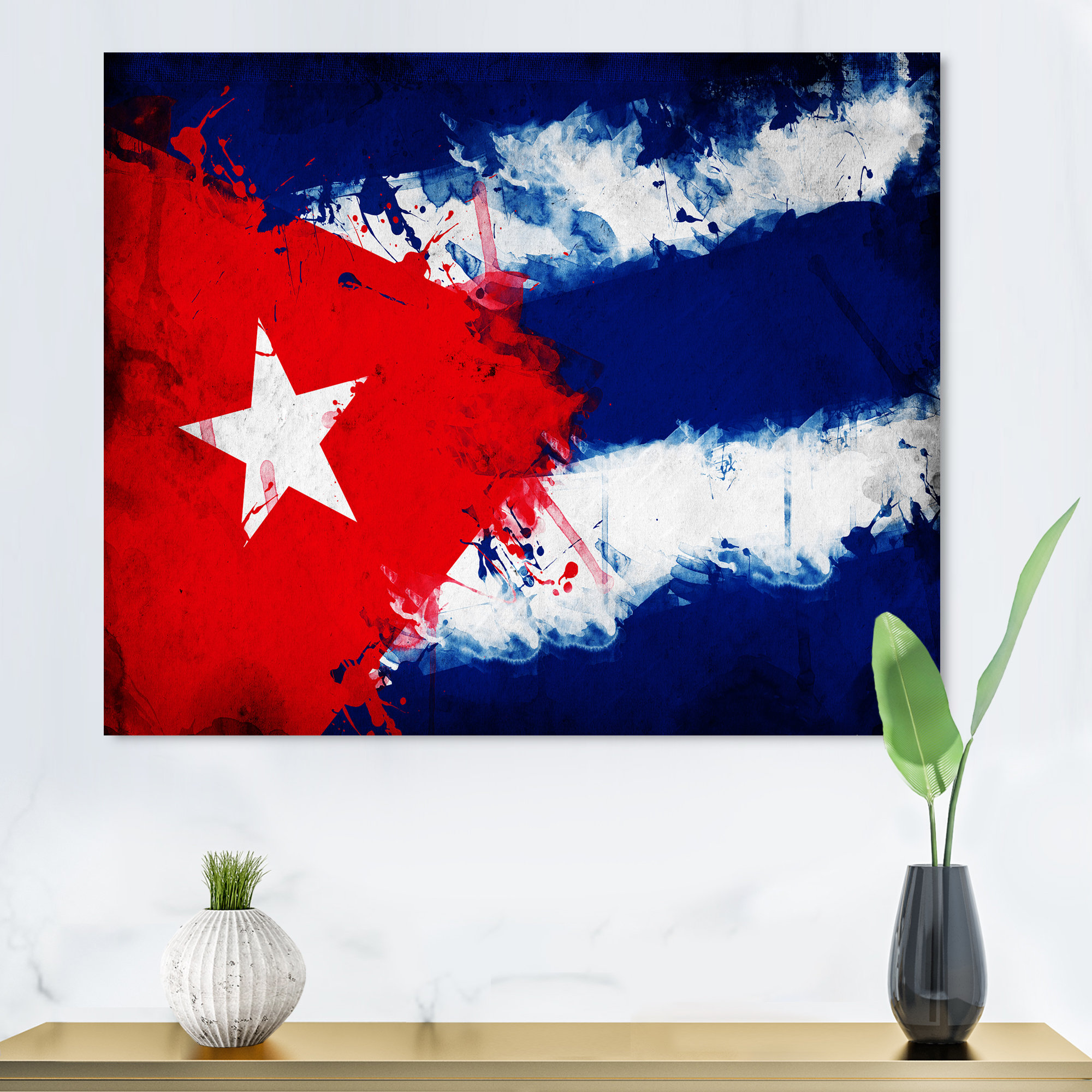 Winston Porter Abstract Cuban Flag - Global Canvas Artwork - Wayfair Canada