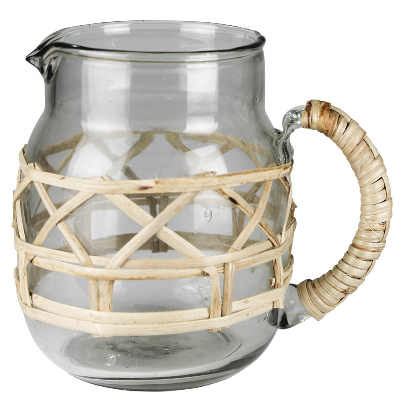Bay Isle Home Pitcher With Rattan Wrap | Wayfair