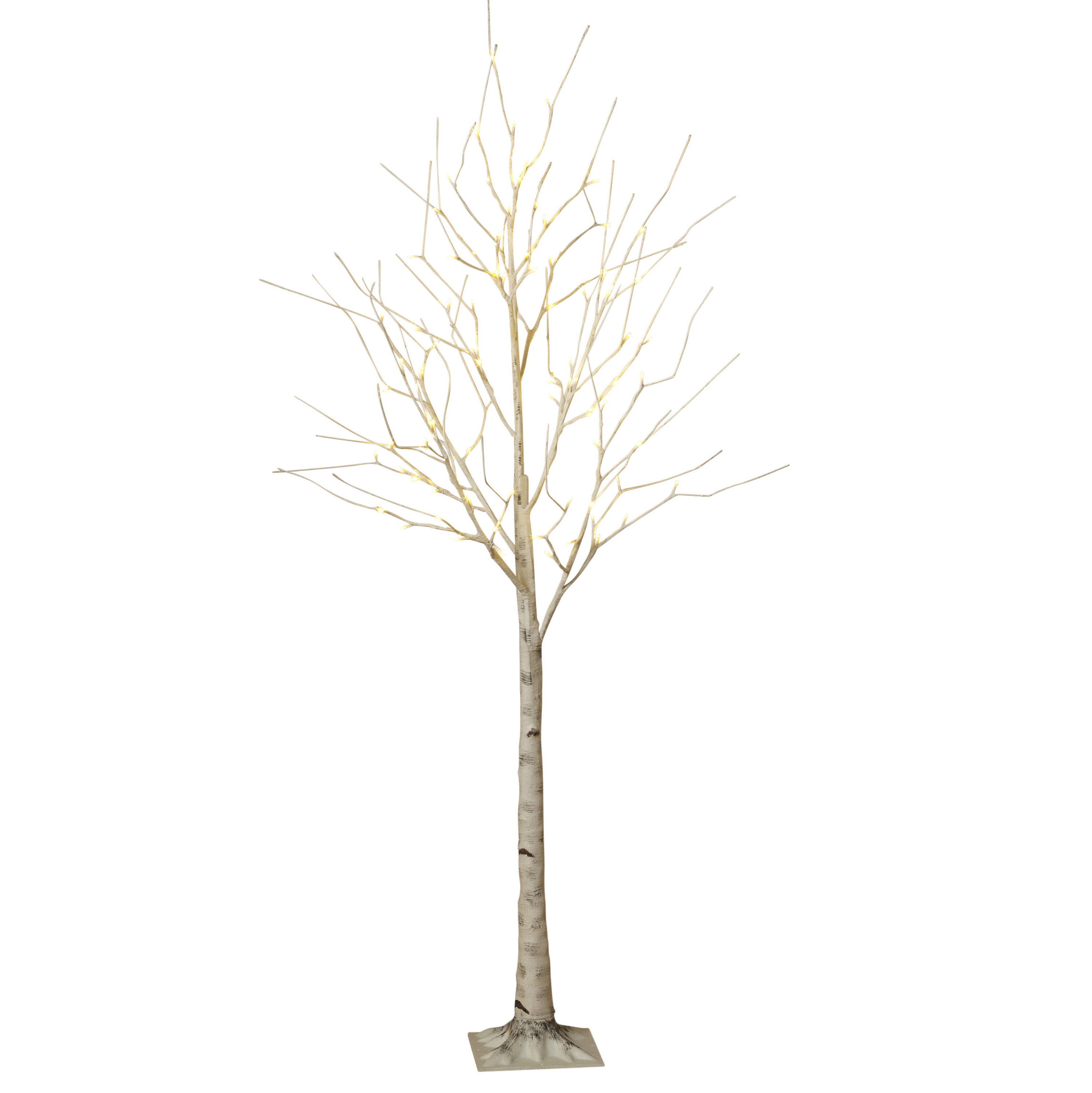 The Holiday Aisle® 6 Ft. Prelit Birch Tree With Warm White Leds ...