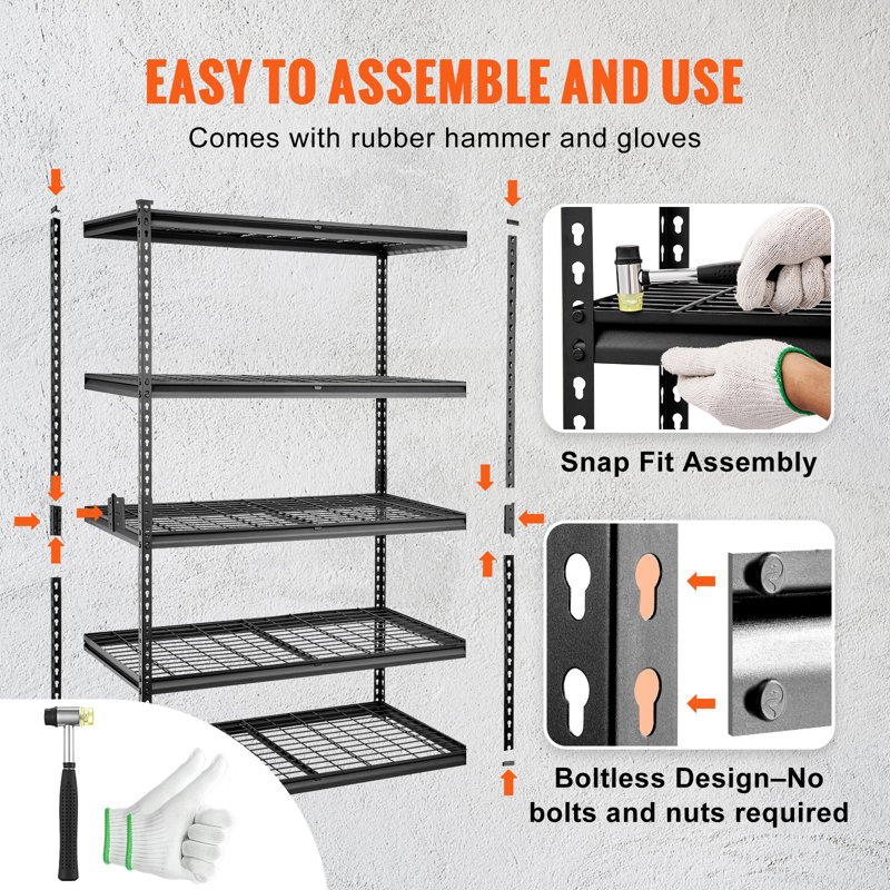 Rebrilliant Mariany Steel Height -Adjustable Shelving Unit & Reviews ...