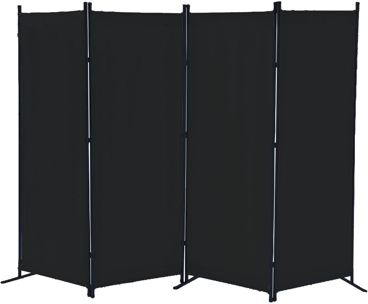Latitude Run® Room Divider 4-Panel Privacy Screen With 3 Support Foot ...