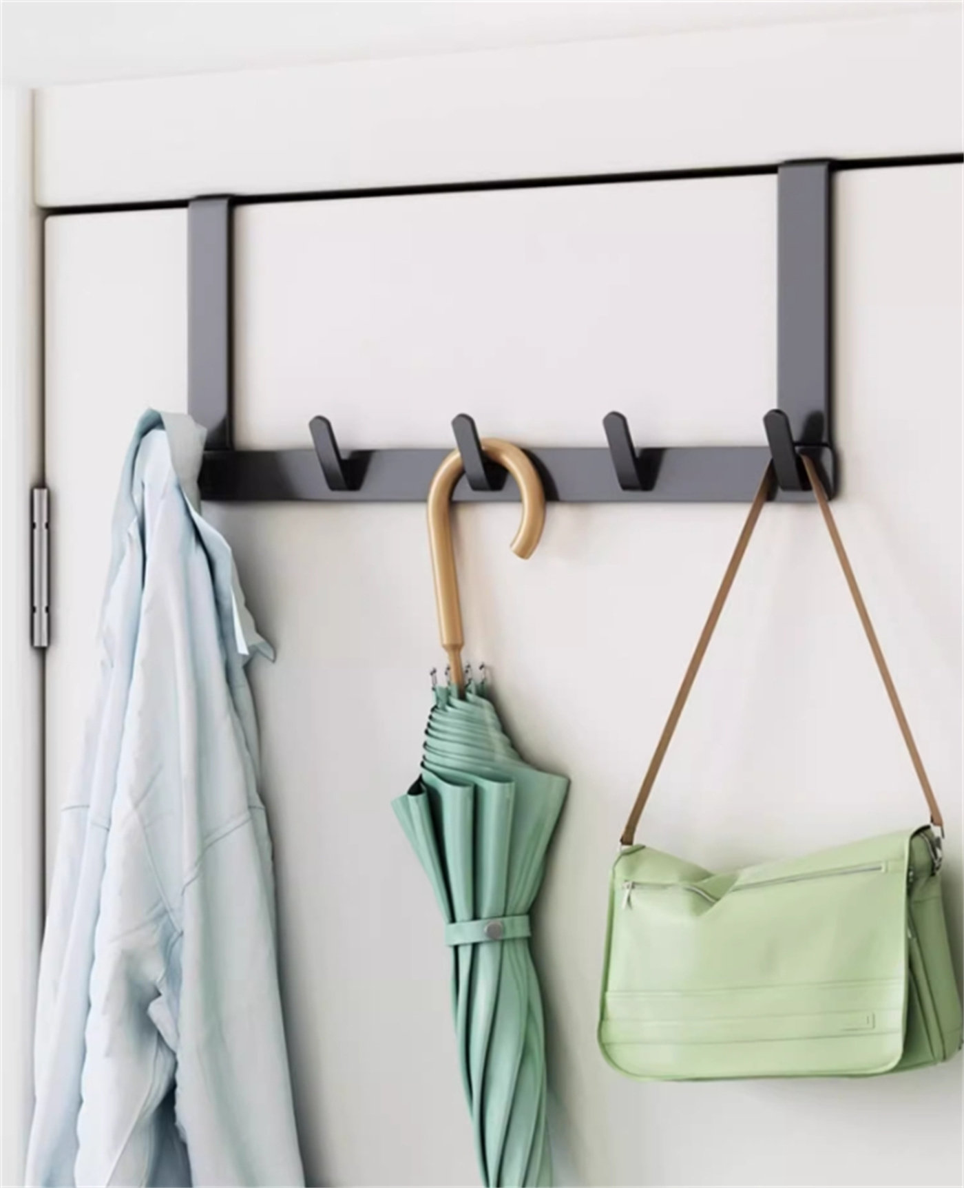 Latitude Run® Aluminum Alloy Over-The-Door Hook Rack | Wayfair