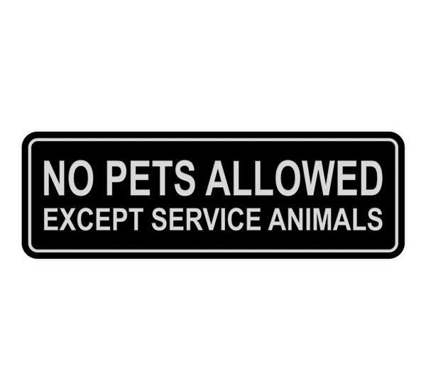 Signs ByLITA Standard No Pets Allowed Except Service Animals Sign ...