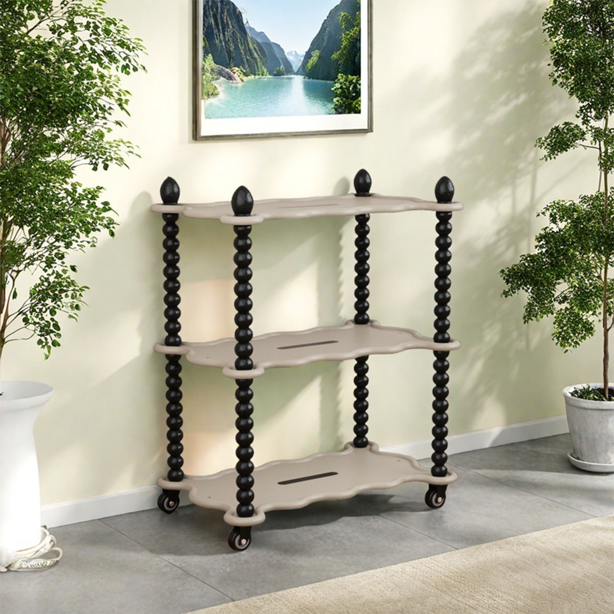 Sleek Surface Designs Indoor flower shelf multi-level floor storage ...