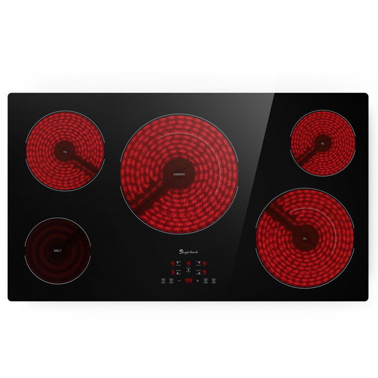 Jazava 36 Inch 5 Burners Electric Radiant Cooktop | Wayfair