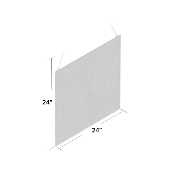 Astoria Grand Charlotte Square Glass Window Panel & Reviews | Wayfair