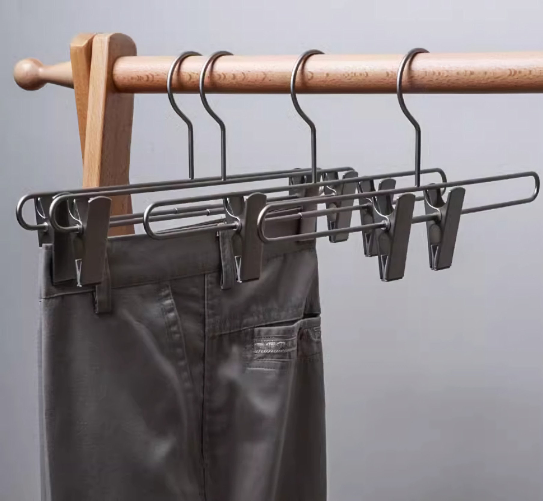 Hokku Designs Multi Functional Stainless Steel Pants Rack | Wayfair