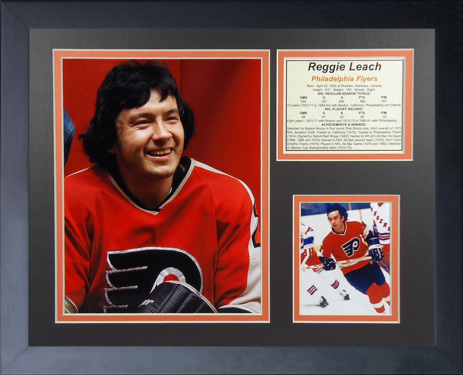 Legends Never Die Reggie Leach - Philadelphia Flyers Framed Memorabilia ...