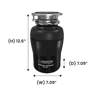 Equator Advanced Appliances Equator Garbage Disposal 3/4HP ULTRA QUIET ...
