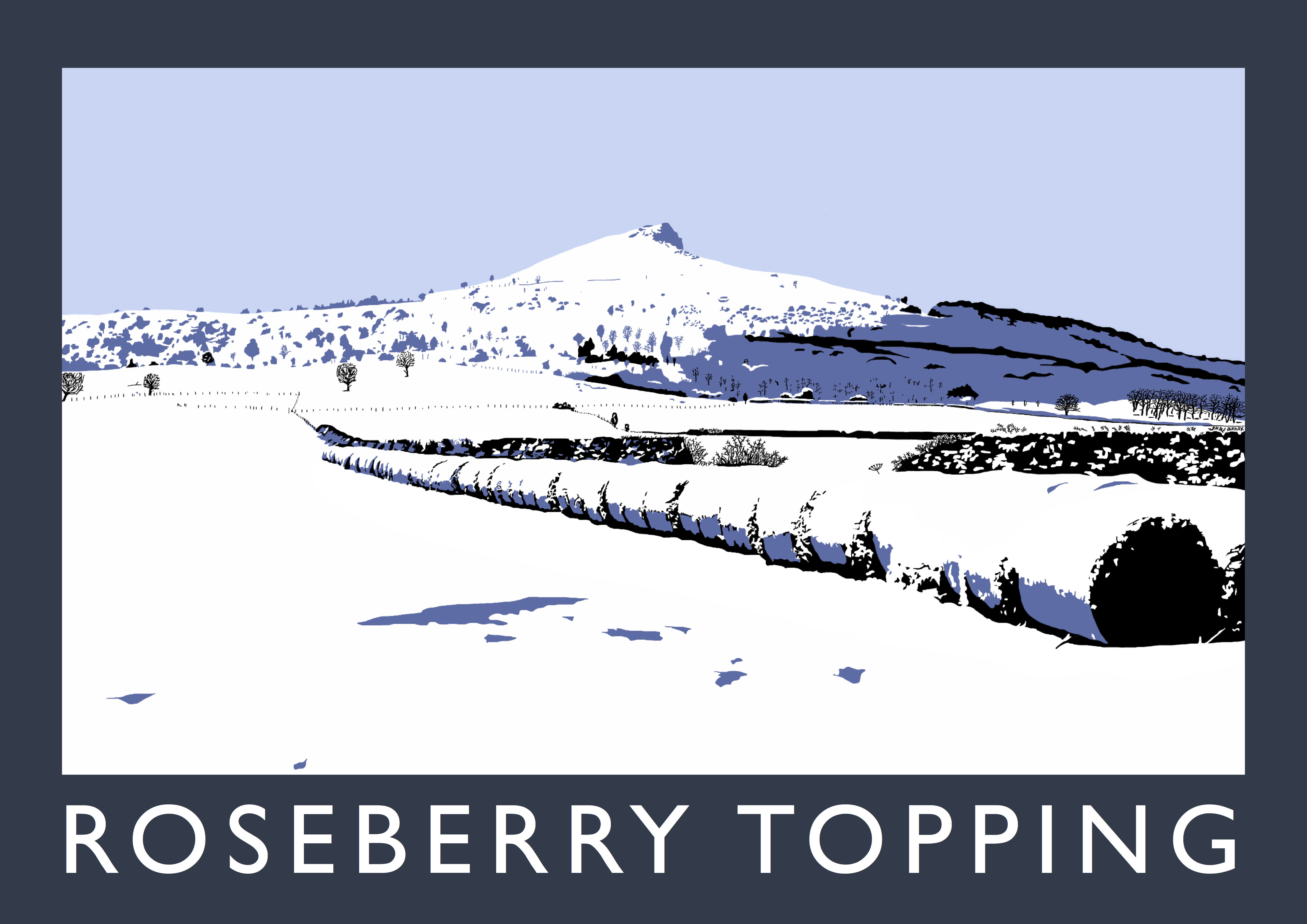 East Urban Home Roseberry Topping in Snow by Richard O'Neil - Graphic ...