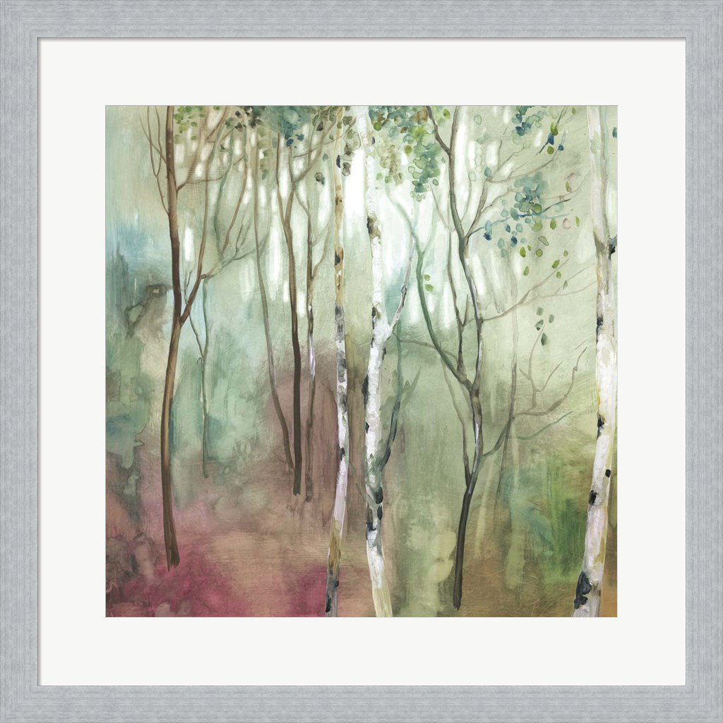 Red Barrel Studio® Birch In The Fog I By Allison Pearce, Framed Wall ...