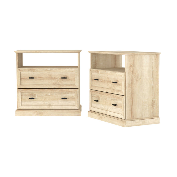 Millwood Pines Classic Open-Top 2-Drawer Side Tables & Reviews | Wayfair