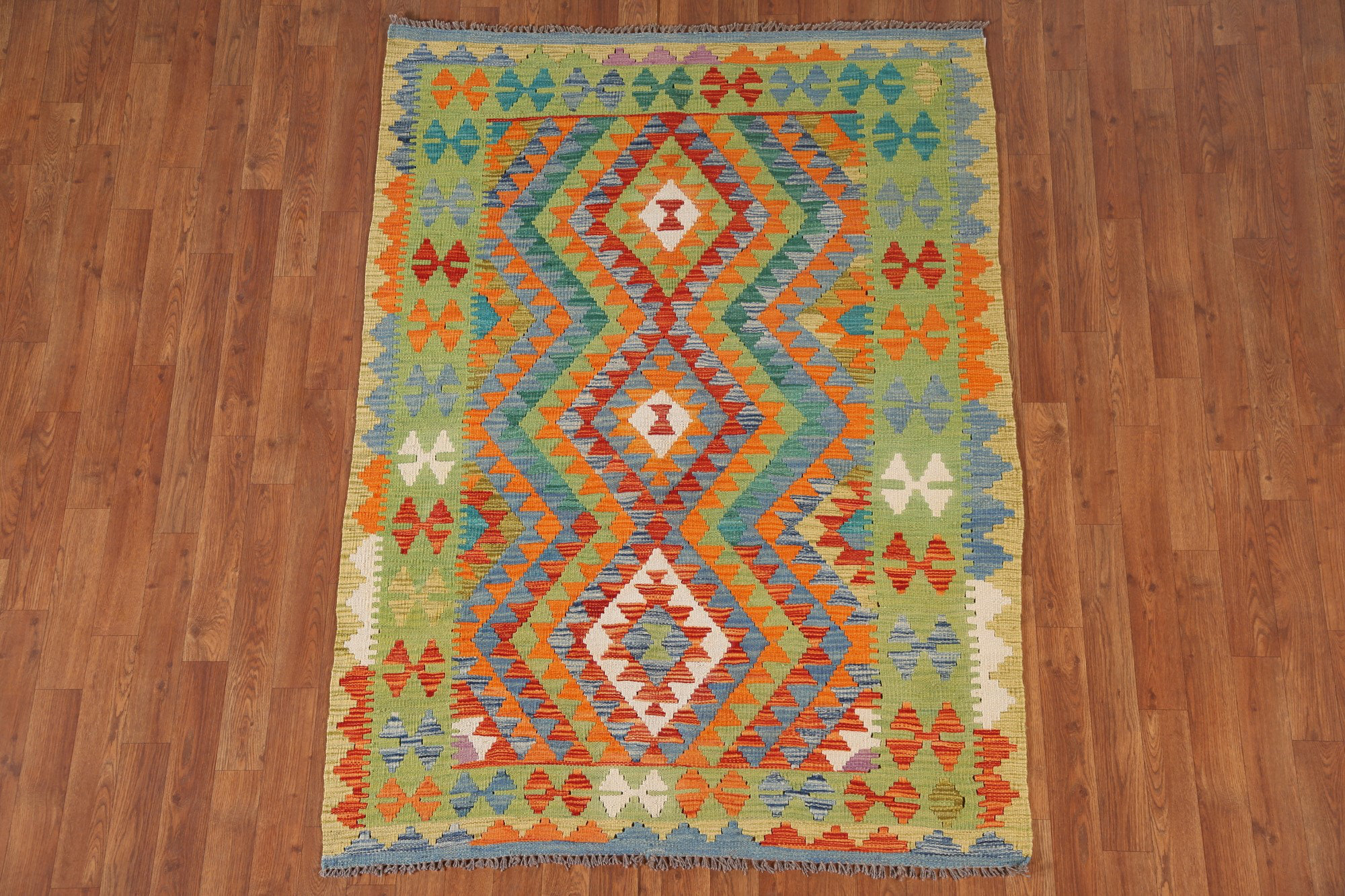 Dakota Fields Reversible Wool Kilim Oriental Accent Rug 4x6 | Wayfair