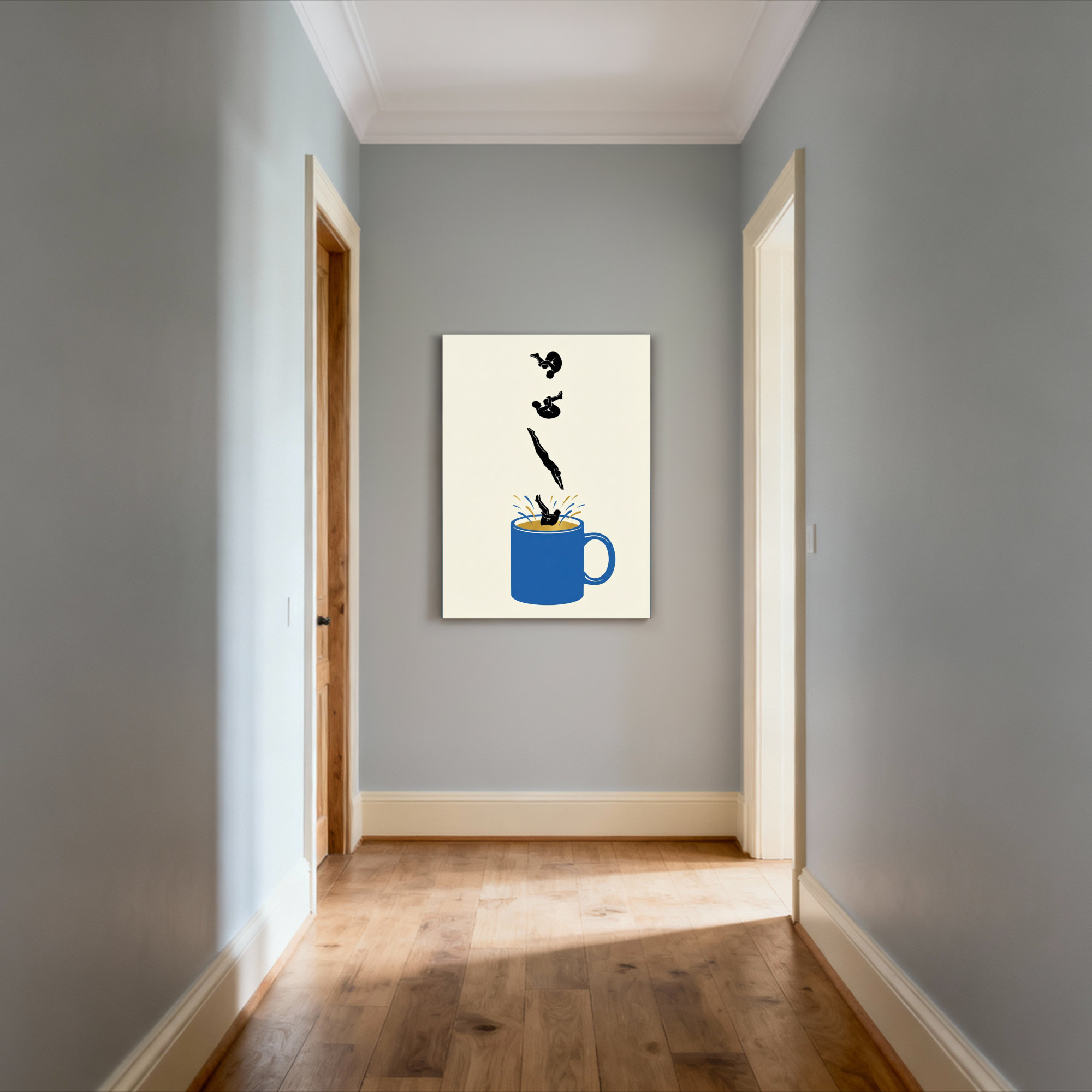 Winston Porter Diving Into Coffee Canvas Wrapped Wall Art Oil Painting ...
