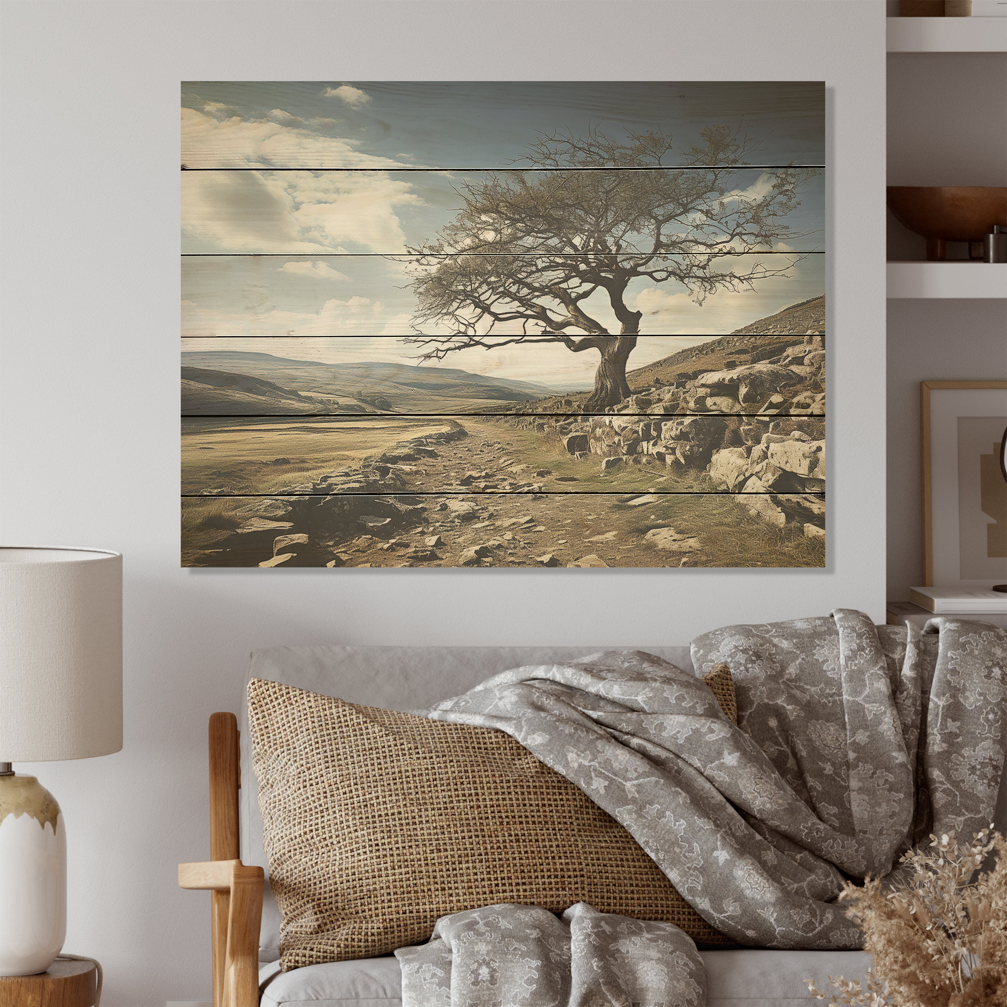 Lark Manor™ Tree Solutide Landscape - Mountains Wood Wall Art On ...