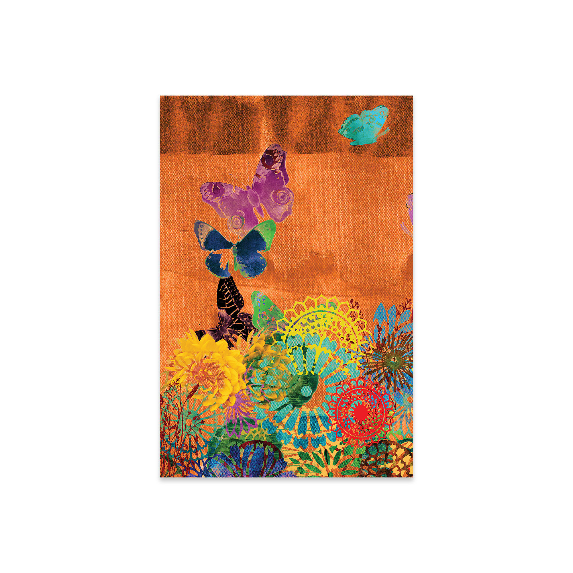 Bungalow Rose Butterfly Panorama Triptych Panel II by Sisa Jasper - No ...