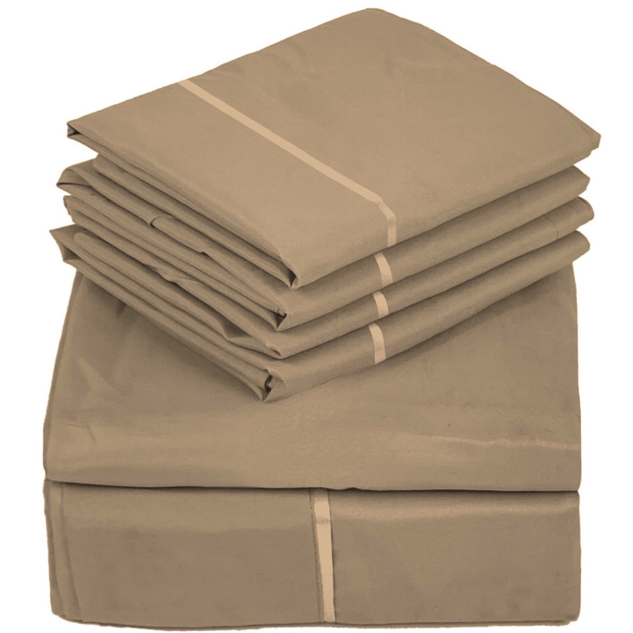 WW Sheets 6 Piece Ultra Soft Double Brushed Microfiber Sheet Set ...