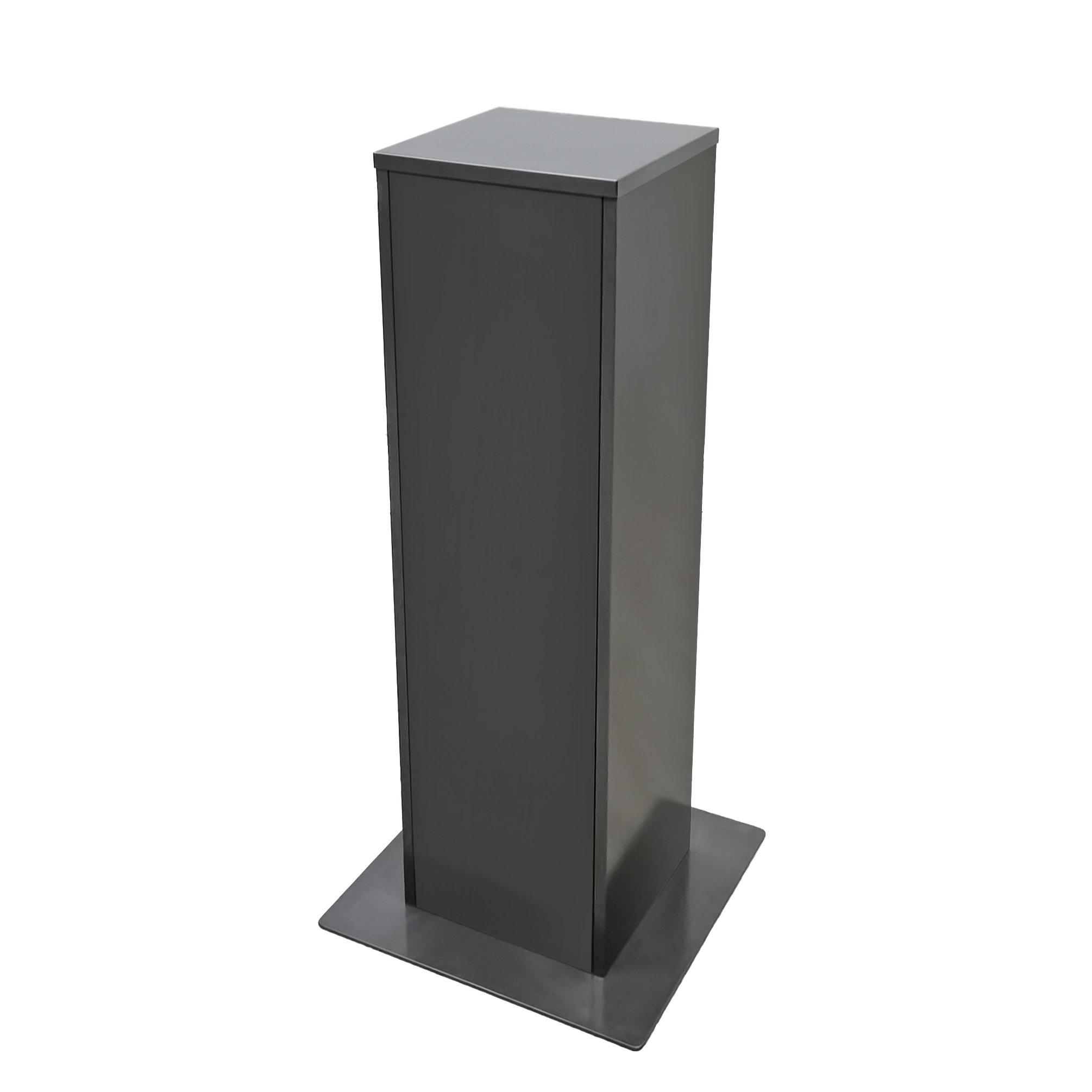 Fixturedisplays® 12 X 12 X 41.5" Modern Brown Metal Cube Pedestal ...