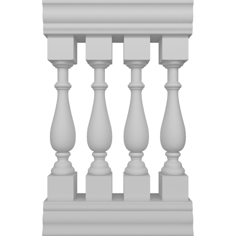 Ekena Millwork Fiberthane Traditional Unassembled Balustrade Railing ...