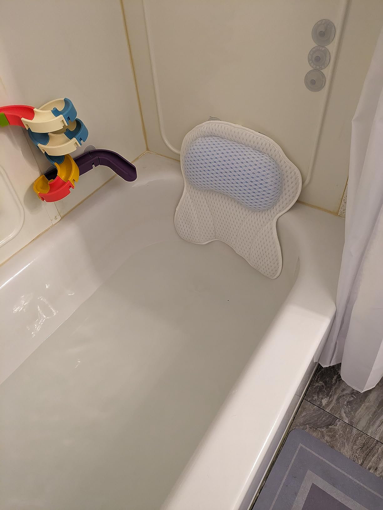 Symple Stuff Bath Tub Pillow Headrest with Soft 4D Mesh Fabric,Bath ...