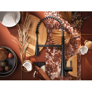 Moen Sleek Spring Pull Down Single Handle Kitchen Faucet & Reviews ...