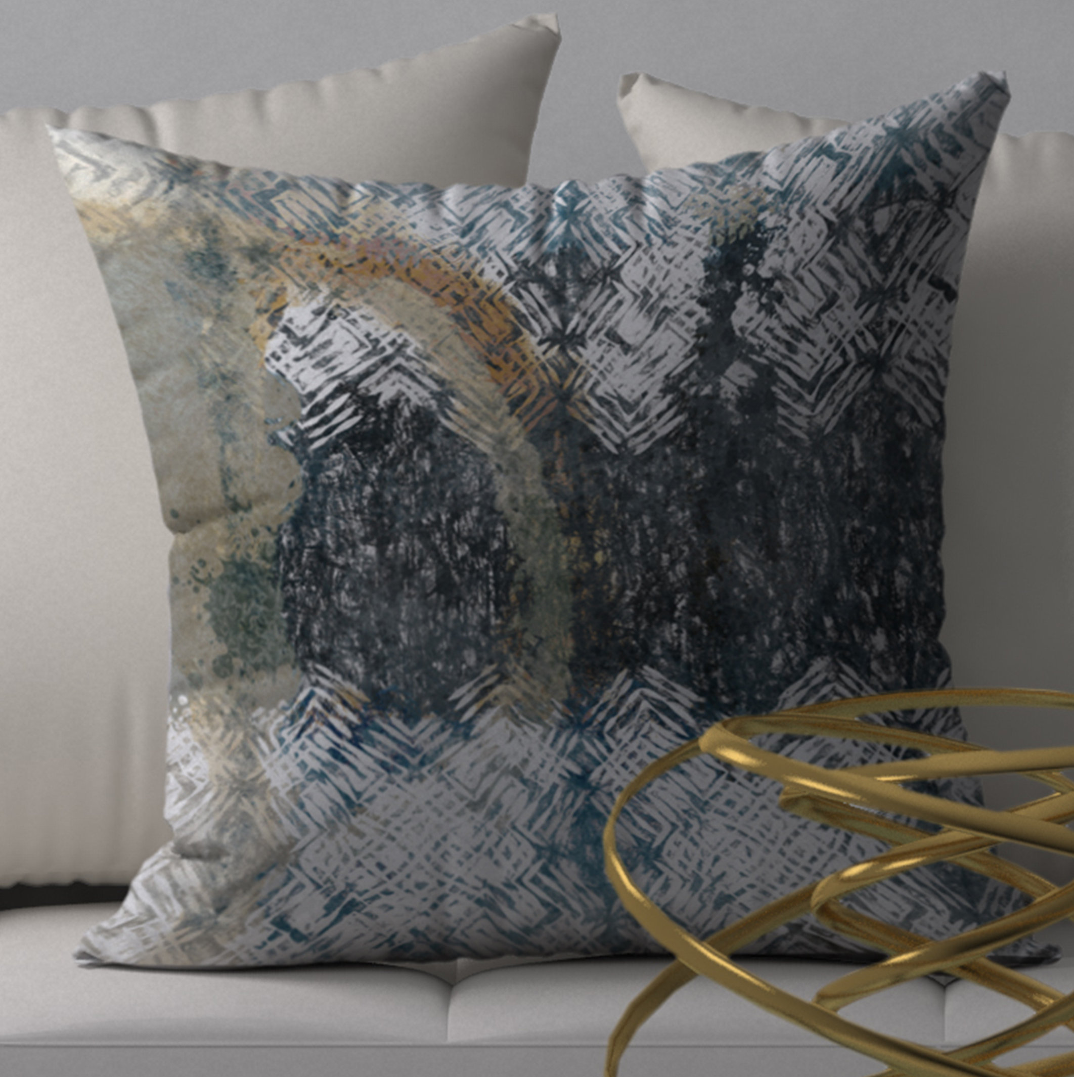 LeRoi Products Abstract Reversible Throw Pillow | Wayfair
