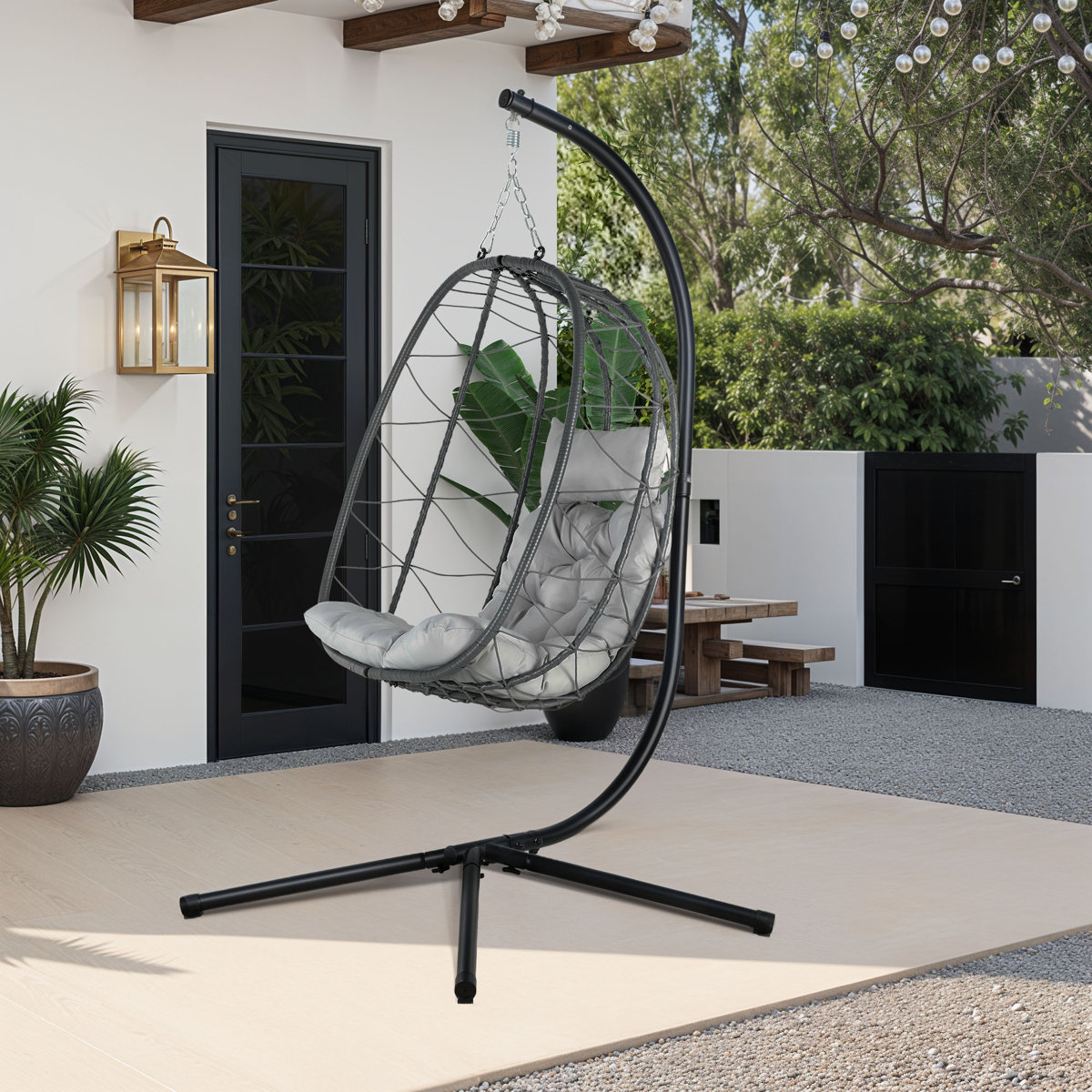 Dakota Fields 1 Person Swing Chair With Stand & Reviews | Wayfair