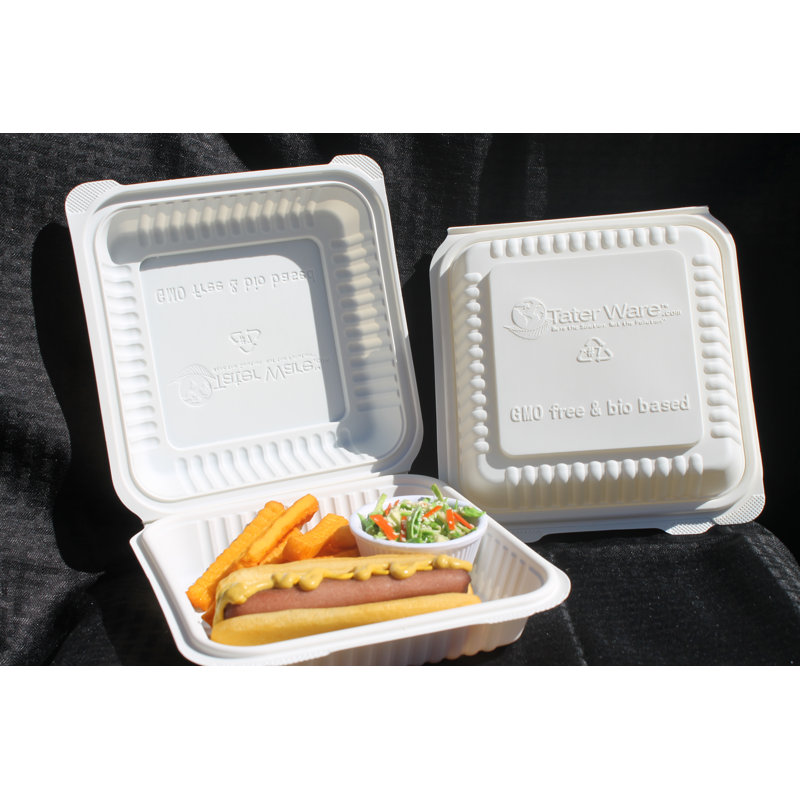 Earth-To-Go PotatoWare™ 1-Compartment Clamshell | Wayfair