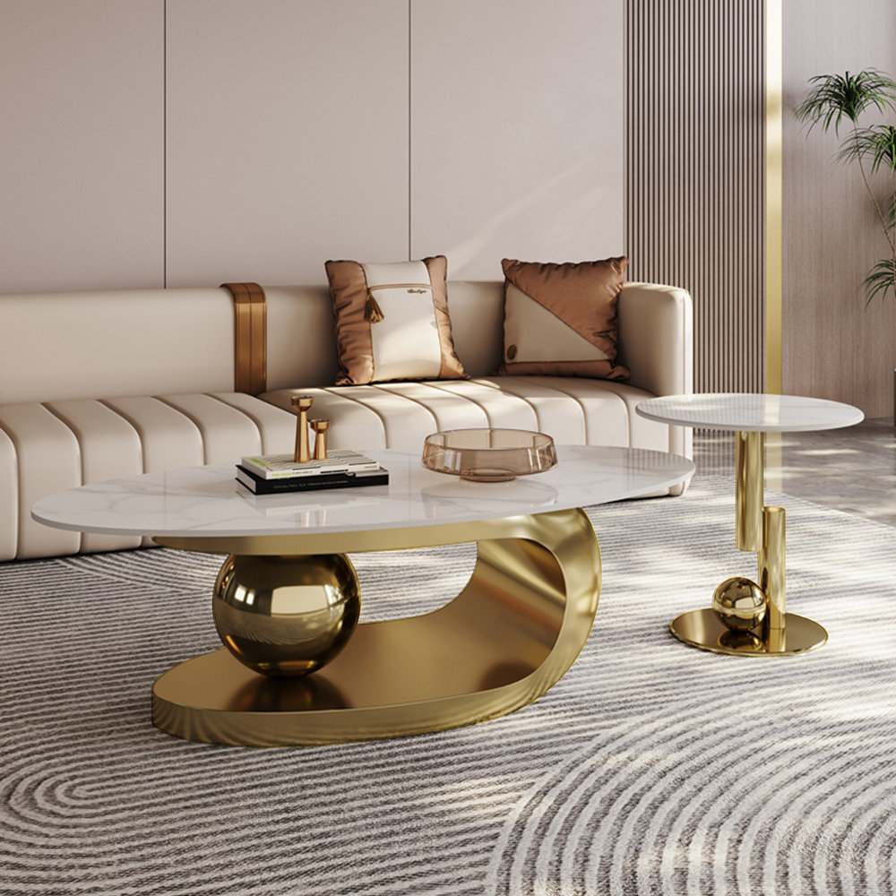 Orren Ellis Light luxury modern simple coffee table set - Wayfair Canada