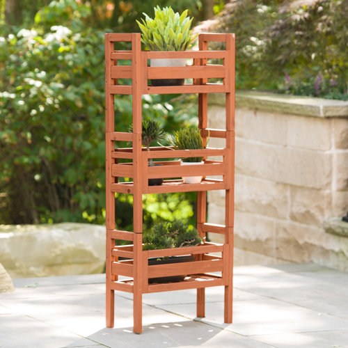 Leisure Season Wood Weather Resistant Plant Stand | Wayfair