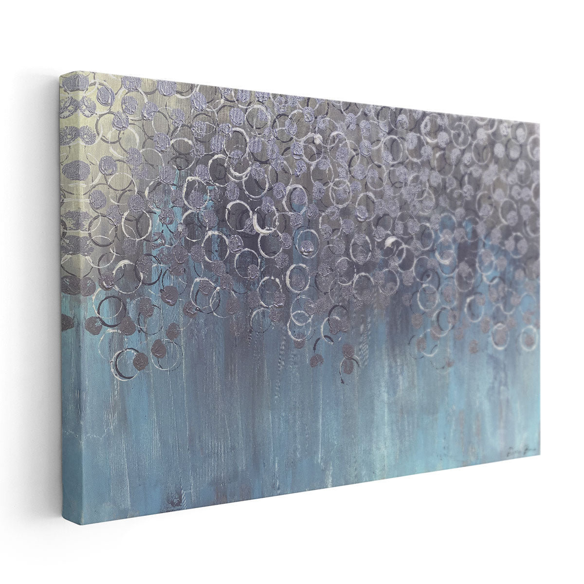 Mercer41 Raining On Aqua V2 - Canvas Print Wall Art | Wayfair