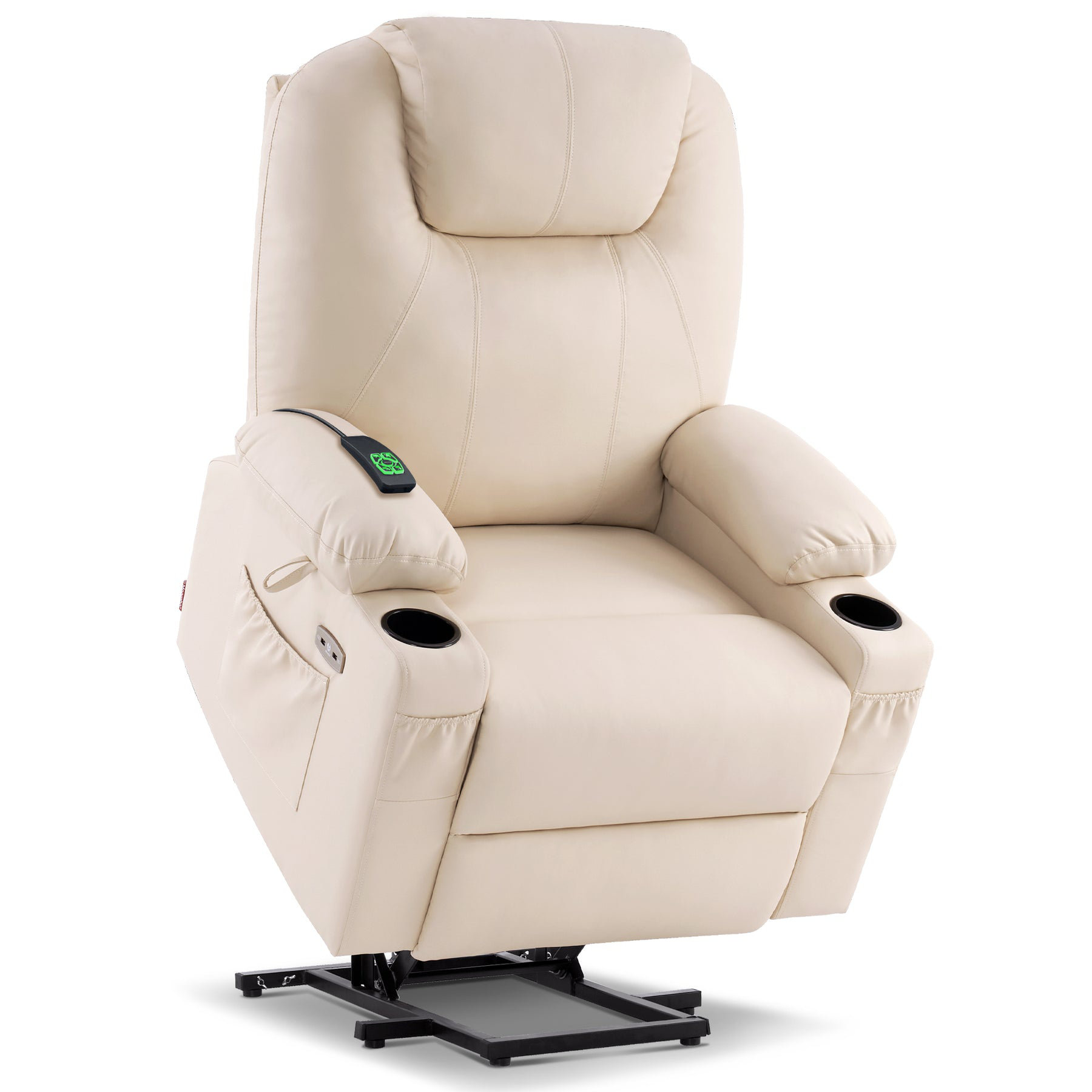 MCombo Large Dual Motor Power Recliner Lift Chair with Massage and Heat ...