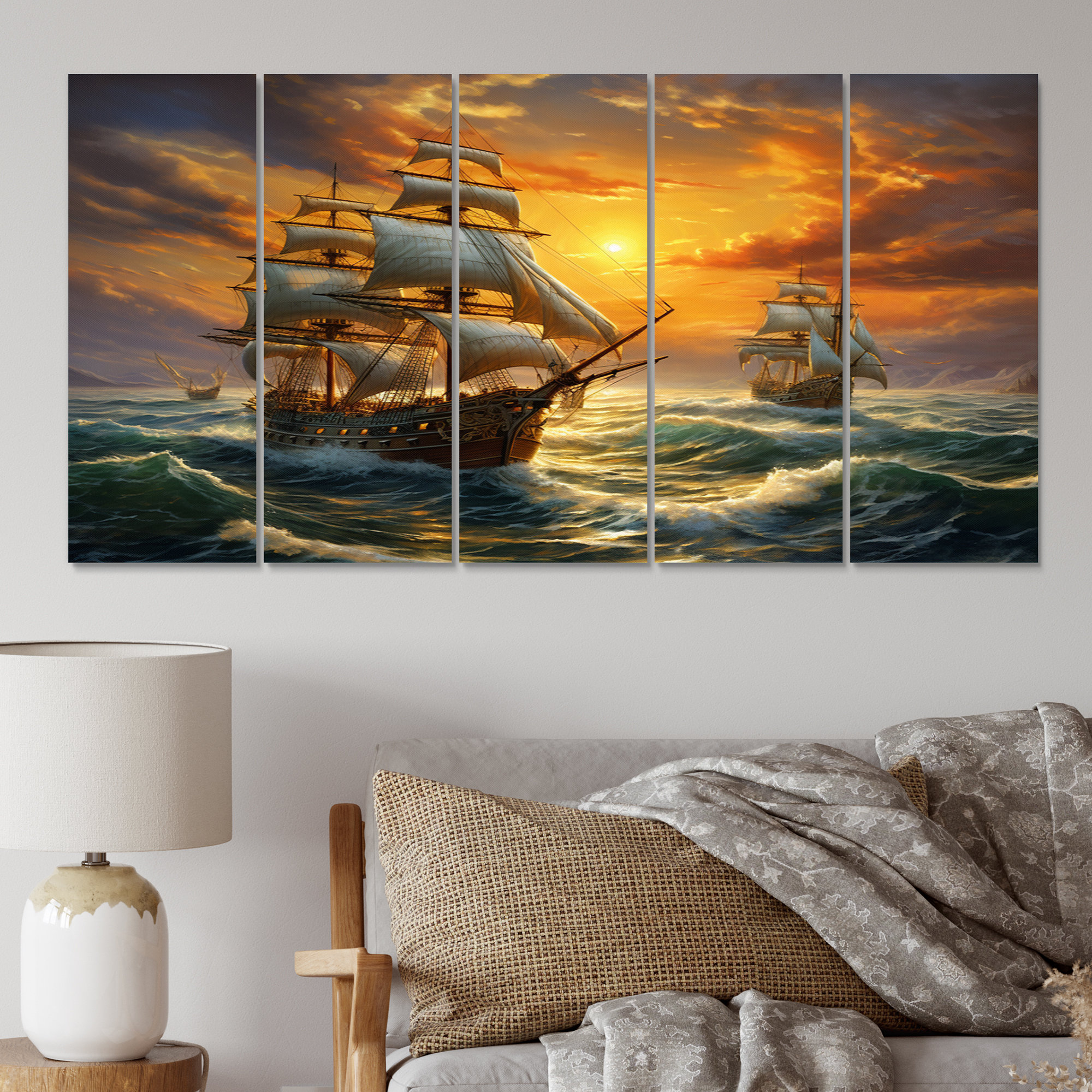 Breakwater Bay Boat Majestic Mariners II - Transportation Metal Wall ...