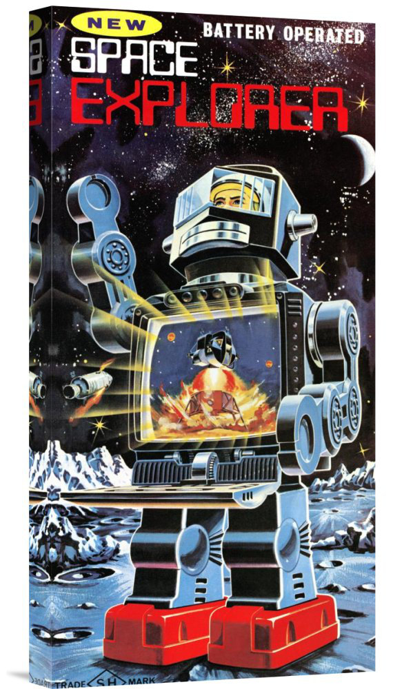 Global Gallery 'Battery Operated Space Explorer' by Retrobot Vintage ...