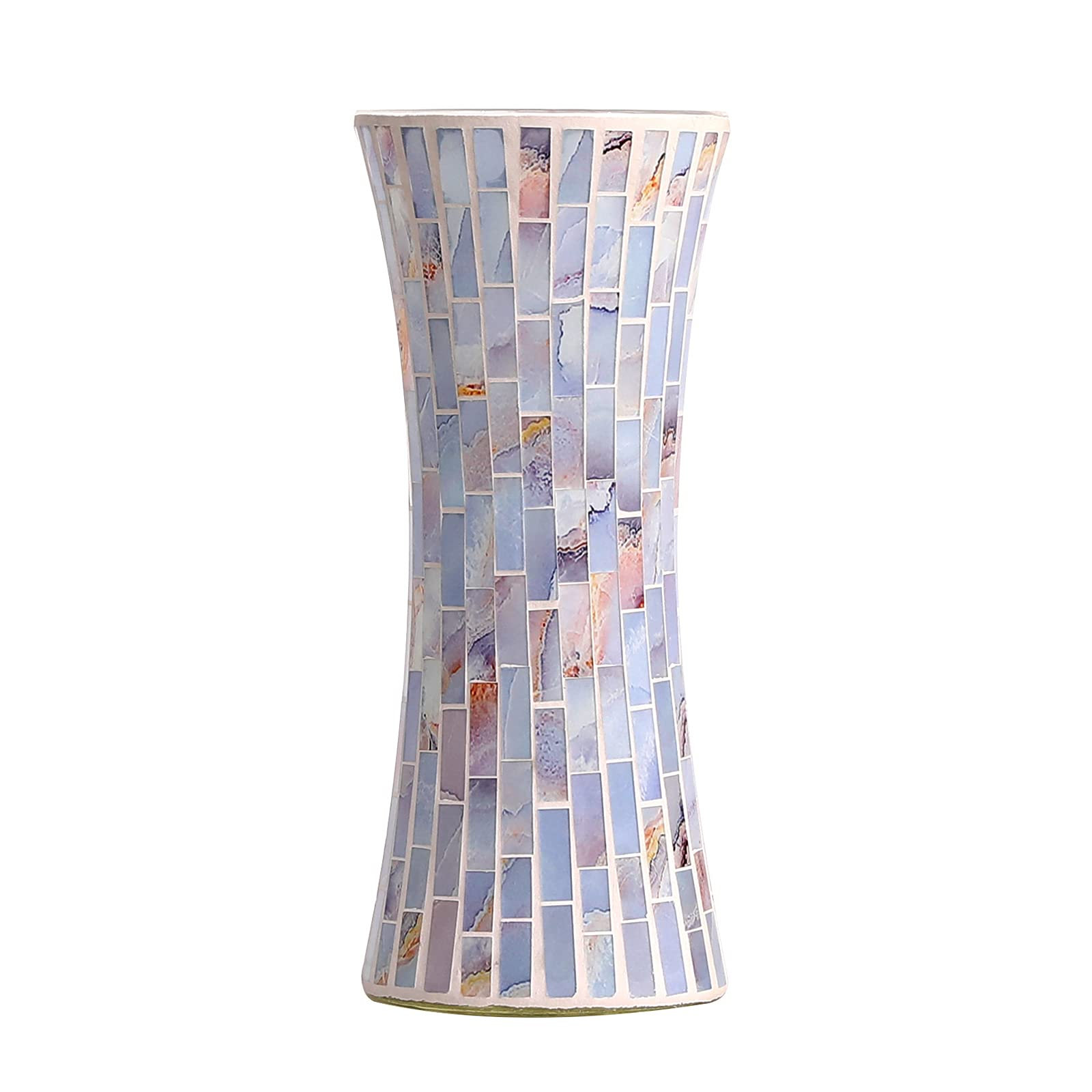 Lark Manor™ Mosaic Ceramic Glass Vase, Large-Sized Handmade Glass Vase ...