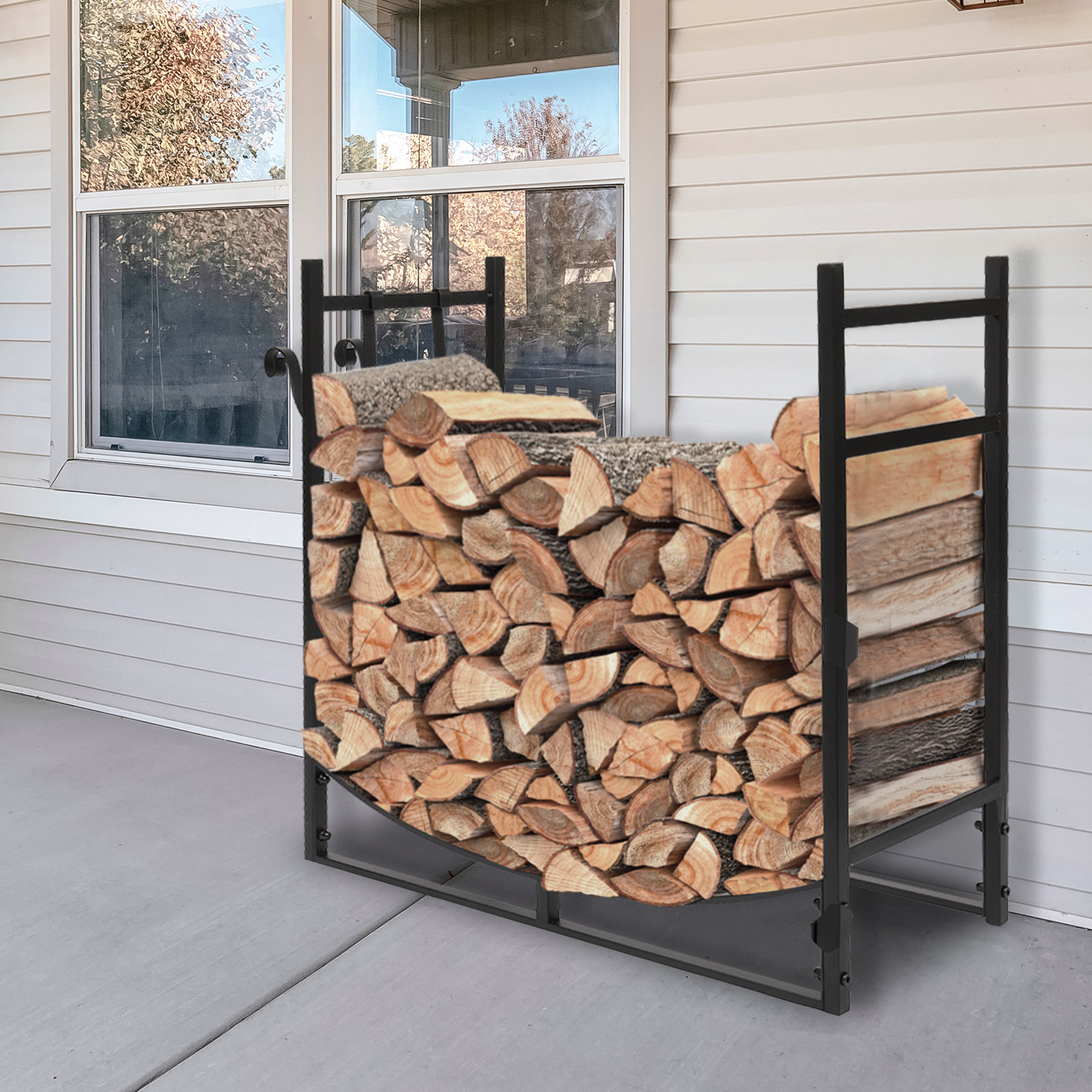 Lark Manor™ Armetrice Steel Log Rack & Reviews | Wayfair