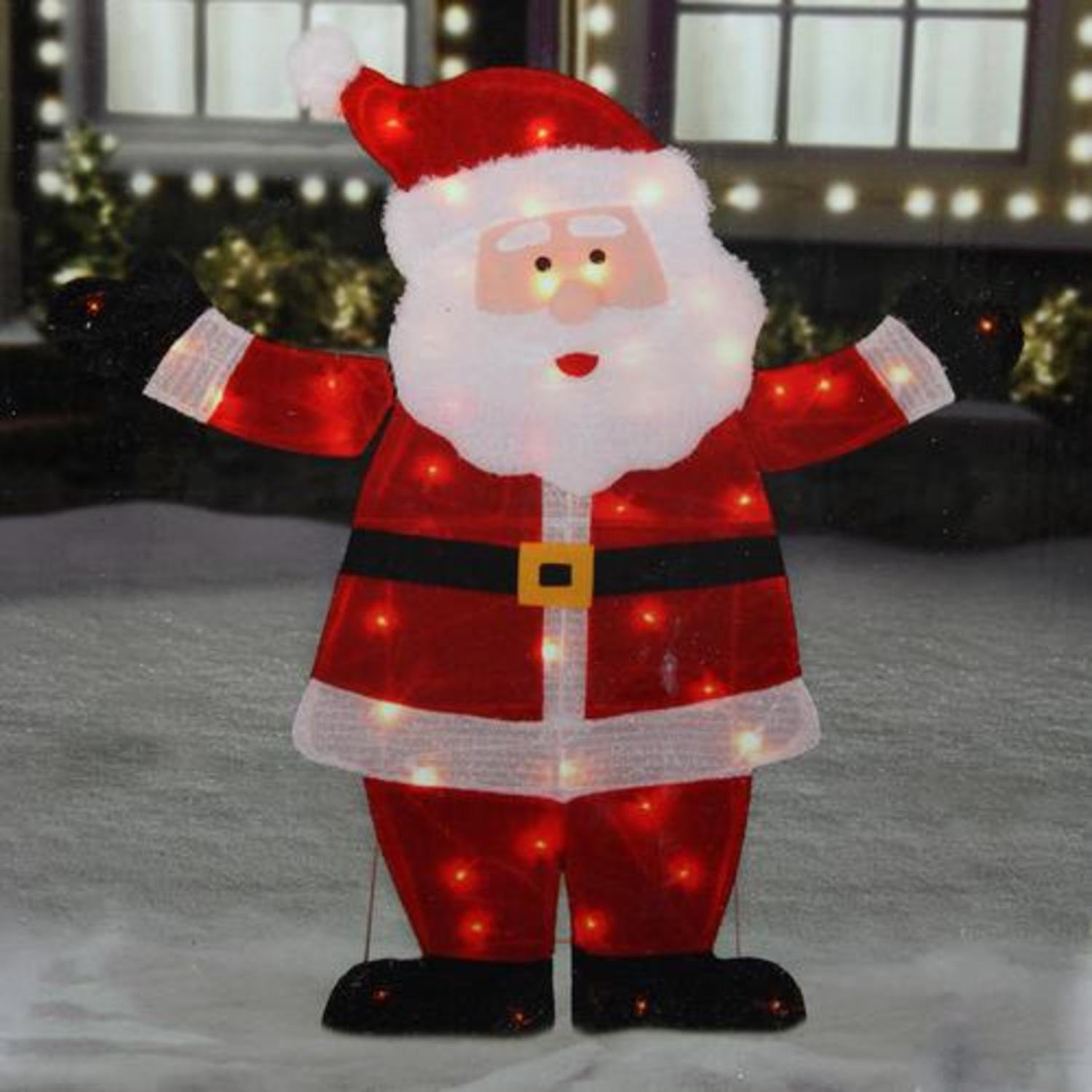Northlight Seasonal 42" Lighted Jolly Santa Claus Outdoor Christmas ...