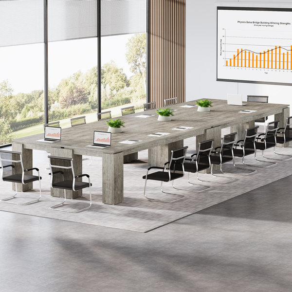 Ebern Designs 7 FT Extra Long Conference Table, 86-Inch Office Meeting ...