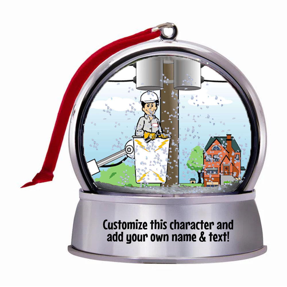 Printed Perfection Personalized Name That Toon Electric Lineman Male ...