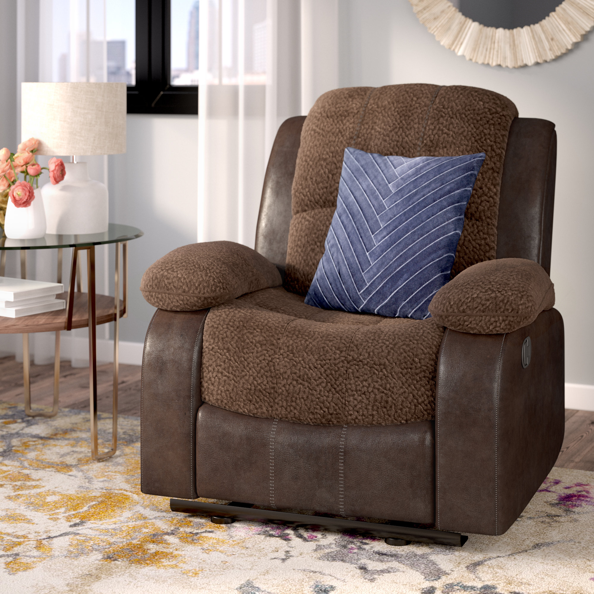 Red Barrel Studio® Welling 39" Wide Manual Glider Standard Recliner ...