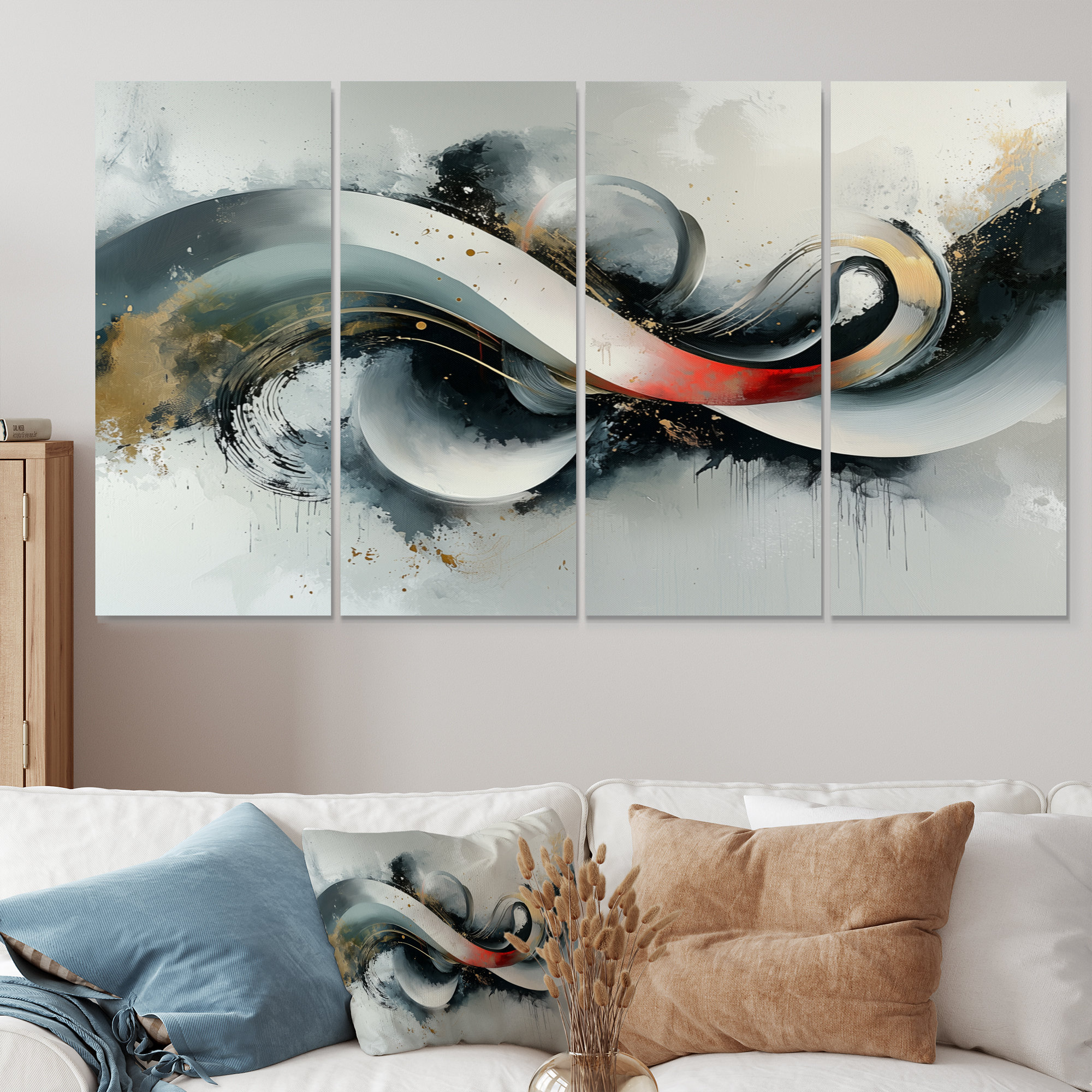 Latitude Run® Kinetic Energy Of Abstract Shapes I - Abstract Shapes Wall Art - Modern Wall Art ...