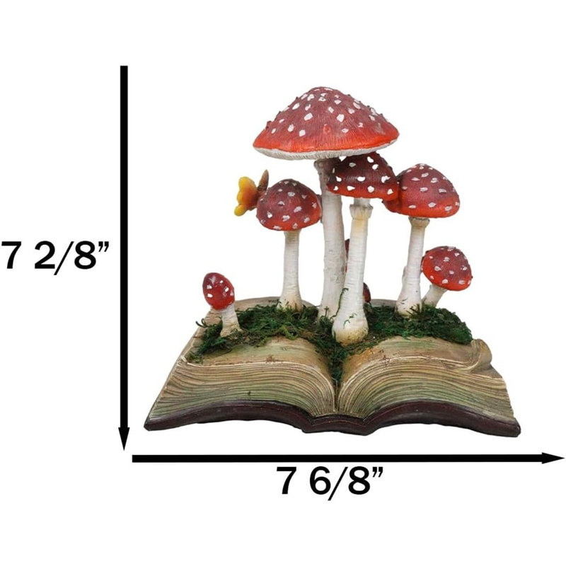 August Grove® Enchanted Fairy Garden Toadstool Mushrooms Sprouting From ...