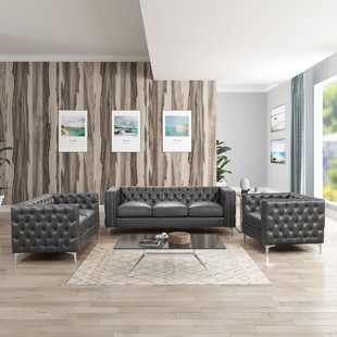 Tufted Cushions Living Room Sets You'll Love | Wayfair