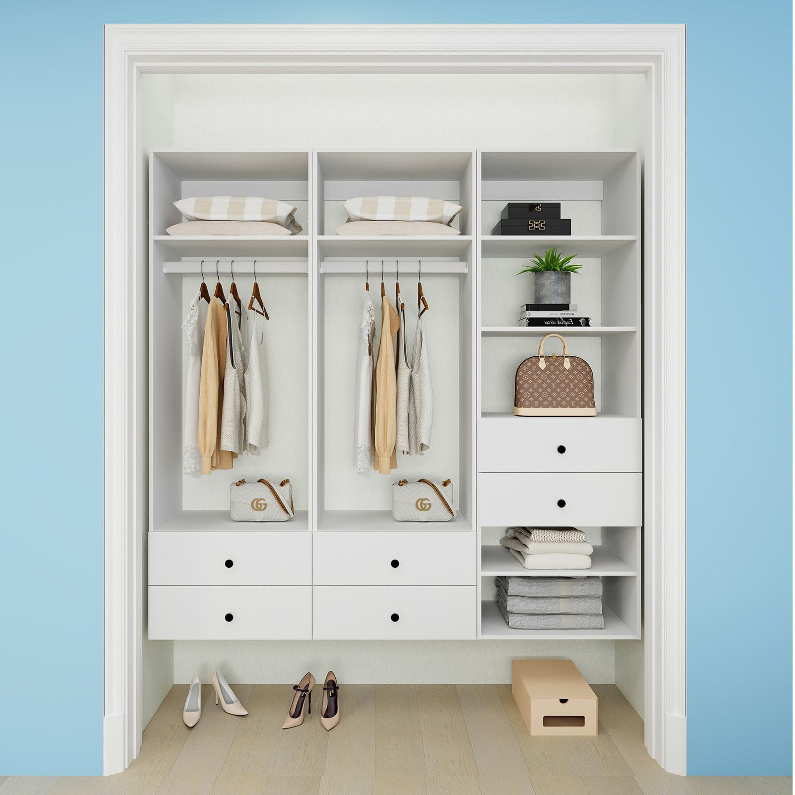 Latitude Run® Built in Closet Organizer Systems: Walk-in Closet ...