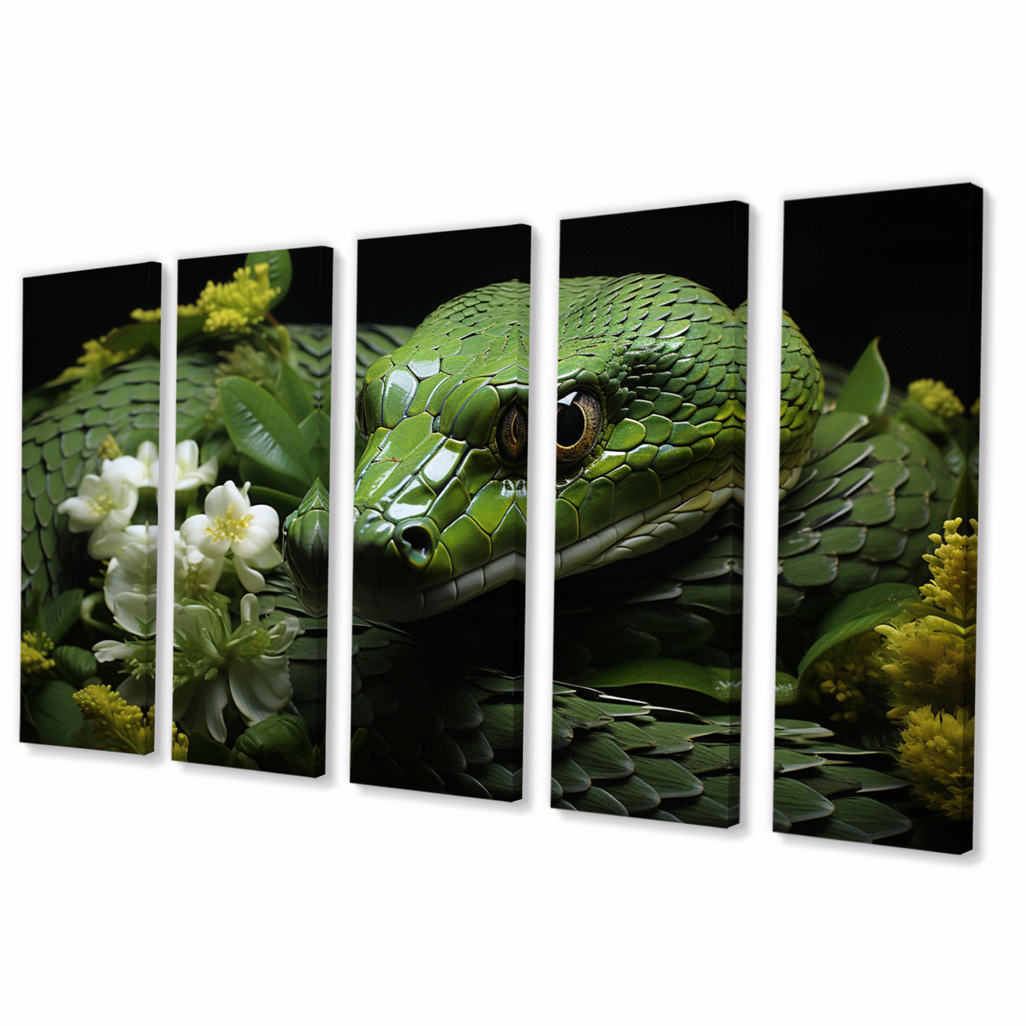 Ebern Designs Snake Serpentine Whispers - Animals Canvas Wall Art - 5 ...