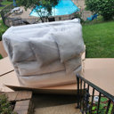 Home by Sean & Catherine Lowe Veda 118" Square Arm Sofa with Reversible ...