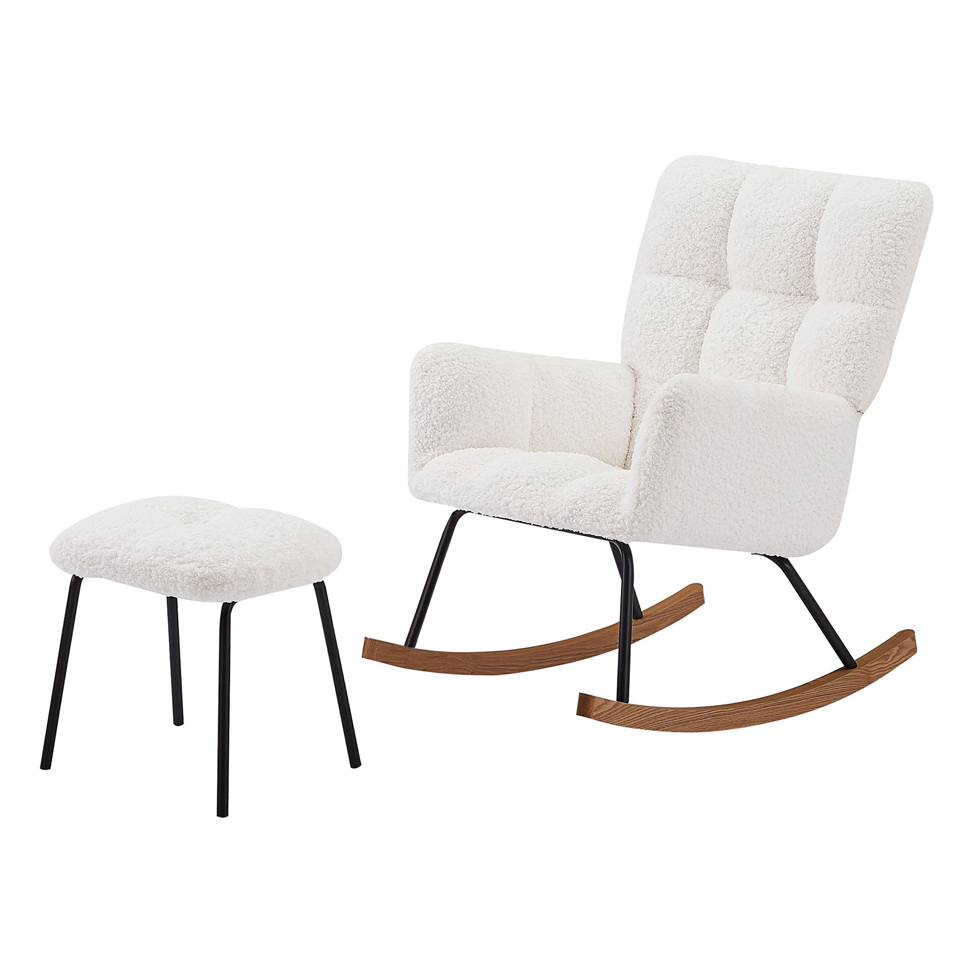 George Oliver Nursery Rocking Chair Armchair For Mom And Baby Modern ...