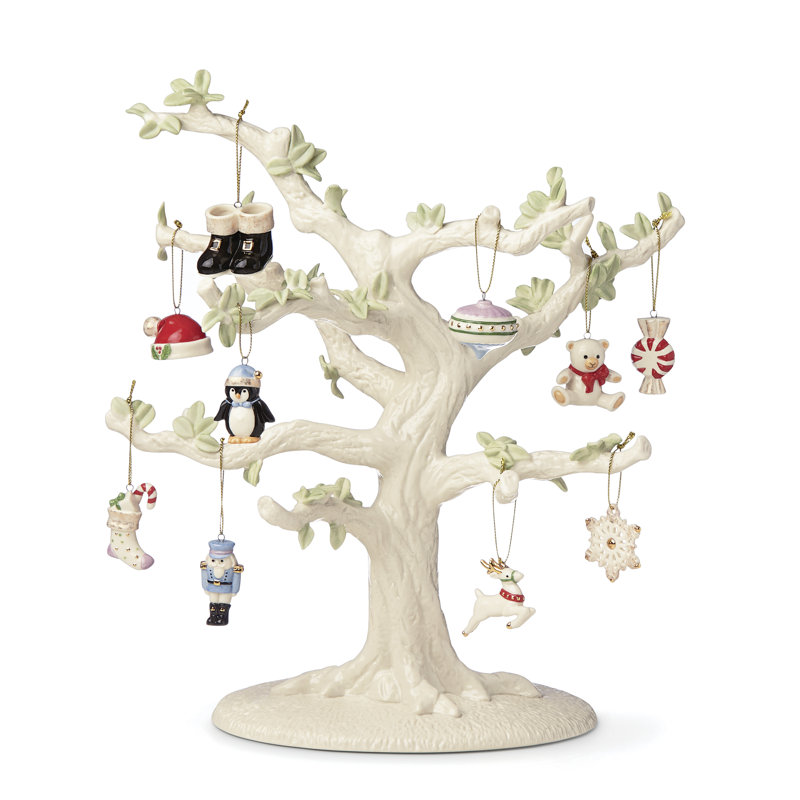 Lenox ORNAMENT TREES Christmas Memories 11-Piece Ornament & Tree Set ...