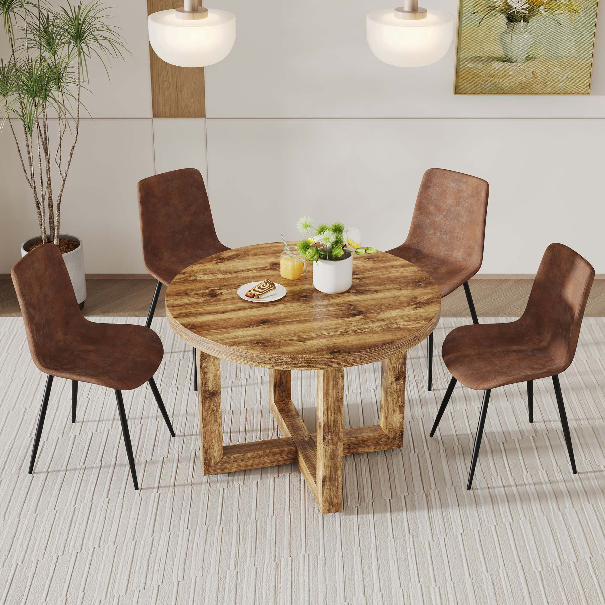 Latitude Run® Angilique Round 42.1'' Restaurant Dining Set | Wayfair